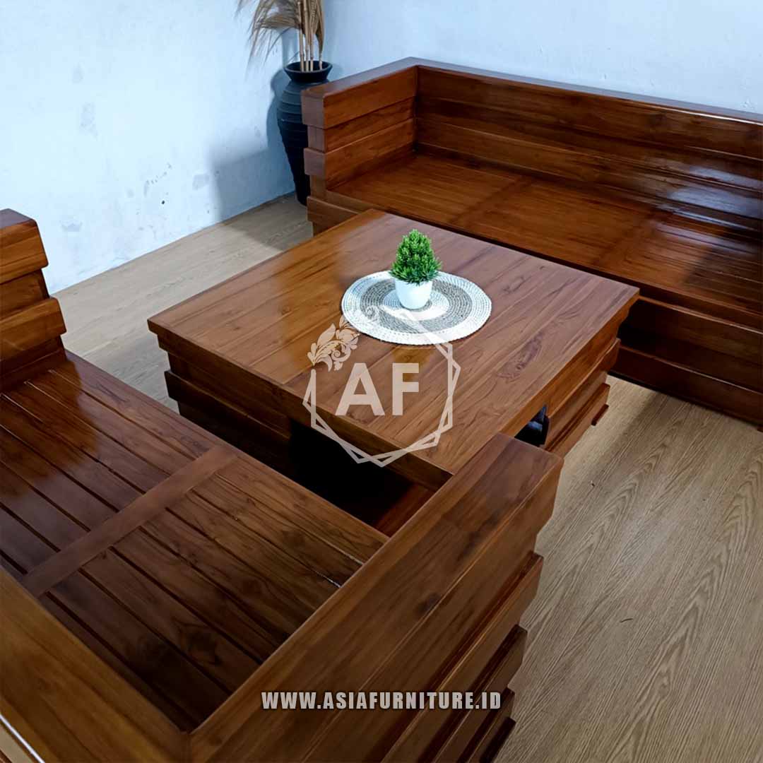 Kursi Minimalis Box Jati Modern - Asia Furniture ID