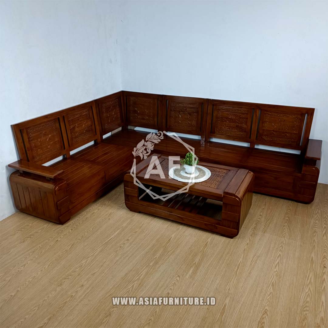 Kursi Tamu Sudut Domini Mojokerto - Asia Furniture Living