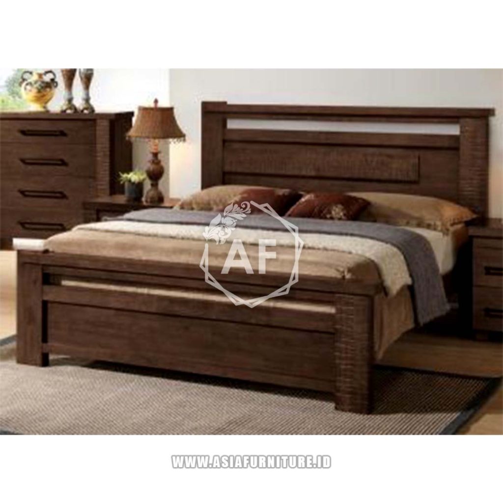 Dipan Klasik Minimalis Kayu Jati Queen - Asia Furniture Living