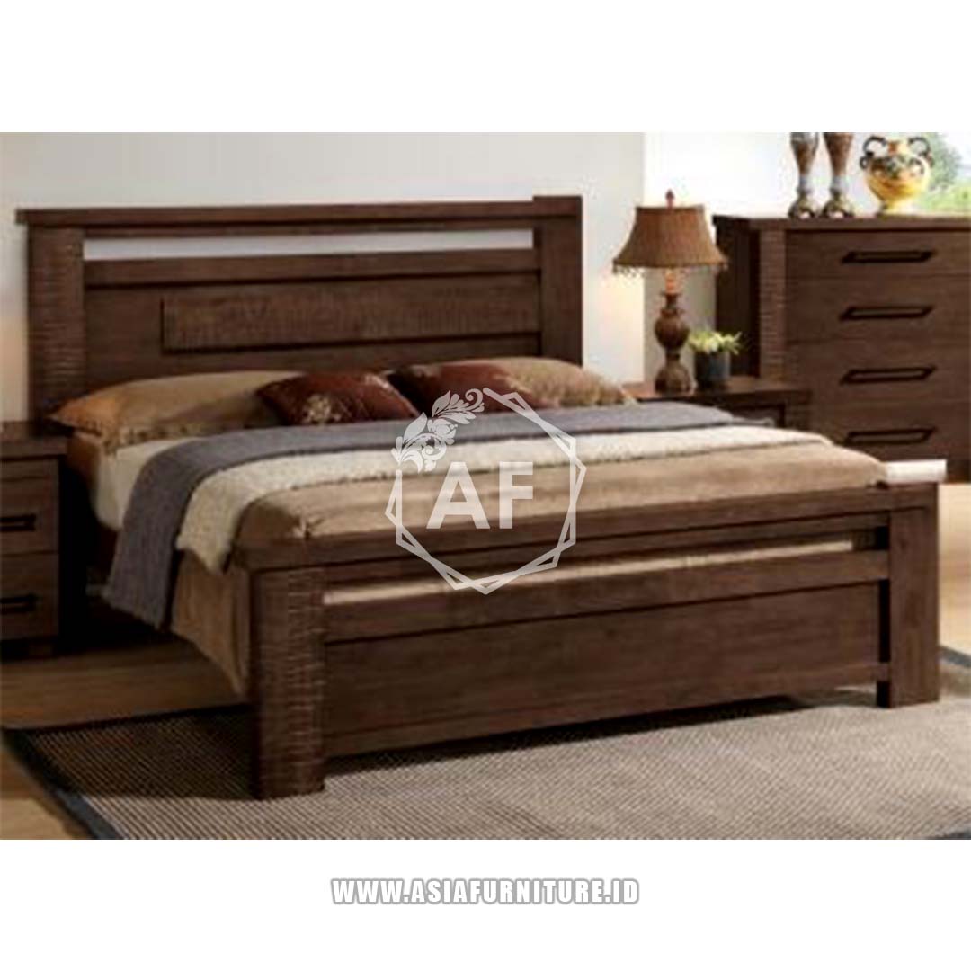 Dipan Klasik Minimalis Kayu Jati Queen - Asia Furniture Living
