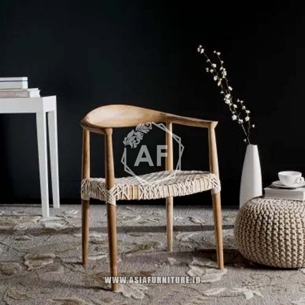 Kursi Cafe Rotan Sintesis Kayu Jati - Asia Furniture Living