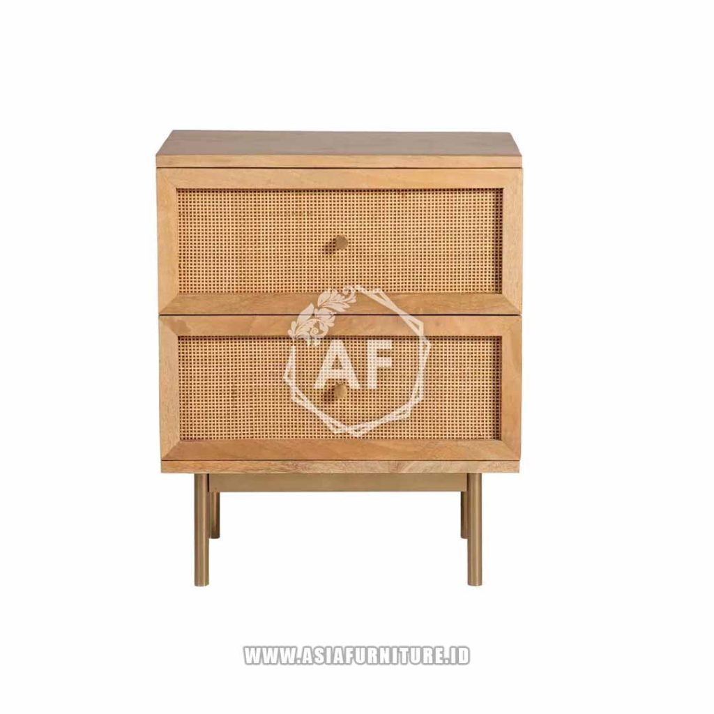 Meja Nakas Jati Rotan Minimalis Cantik - Asia Furniture Living