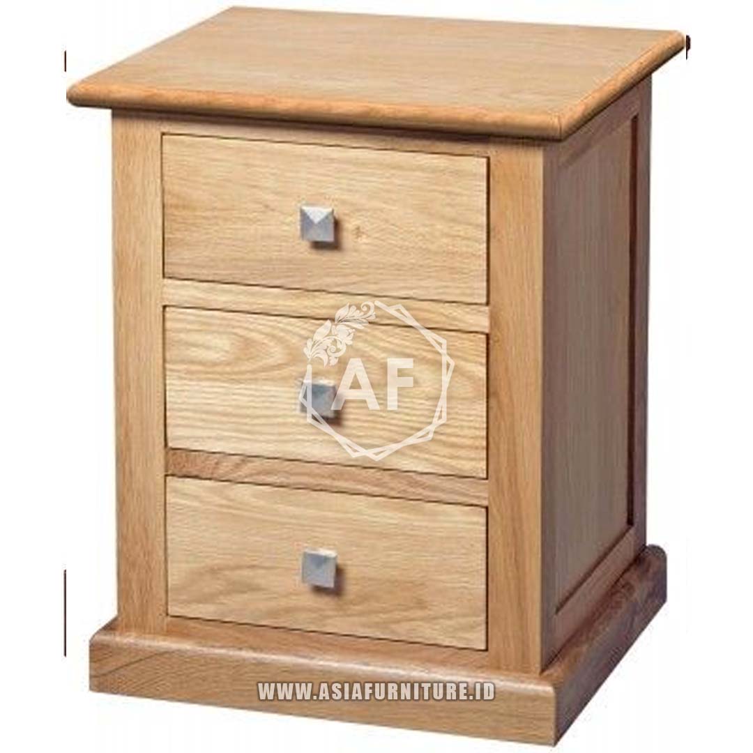 Meja Nakas Minimalis 3 Laci Jepara - Asia Furniture ID